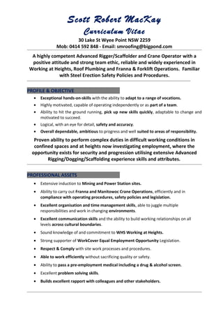 MacKay Scott Advanced Rigger Dogman | DOC | Commercial Trucks | Auto ...