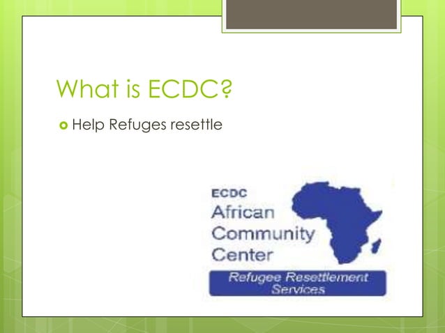 ECDC African Community Center | PPT