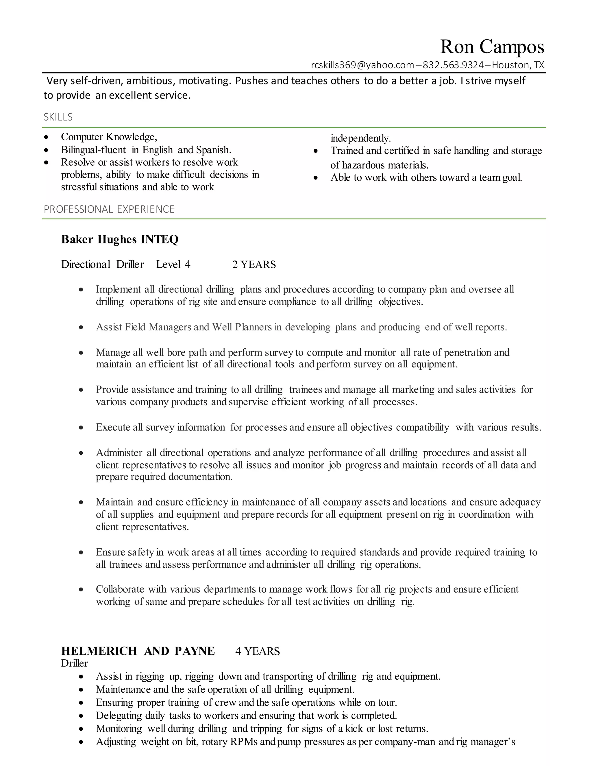 Rons new resume | PDF