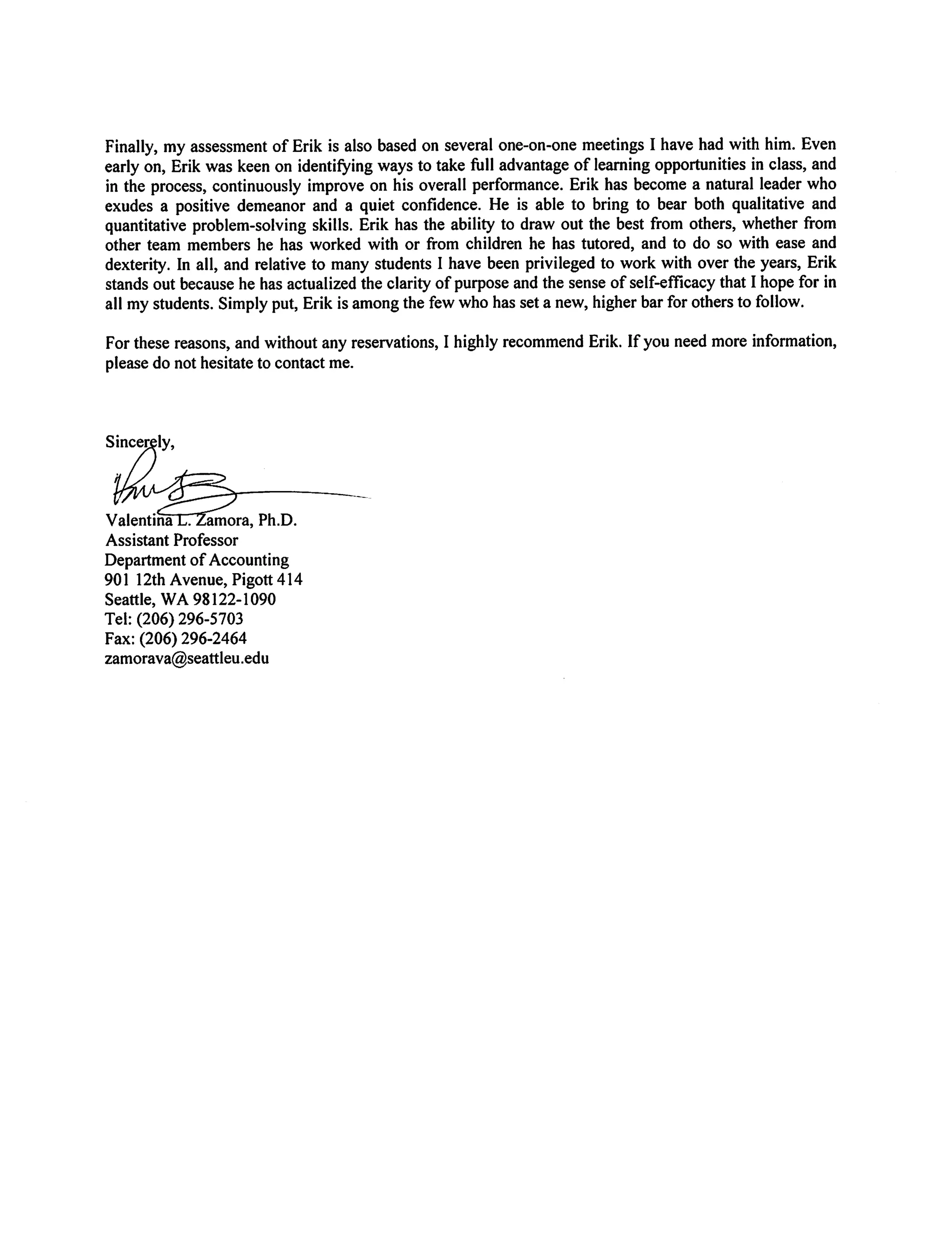 Letter of Rec - Valentina Zamora | PDF