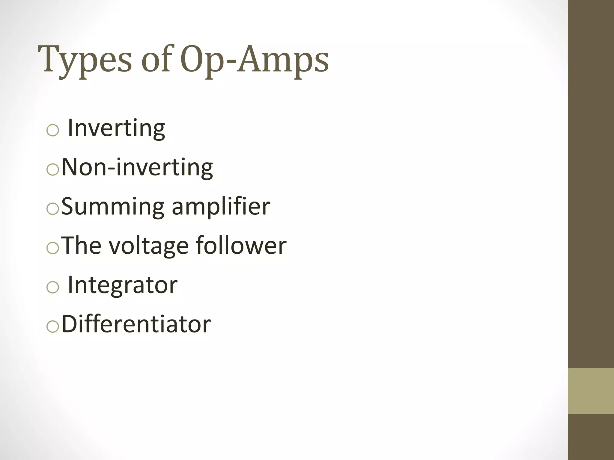 OP AMP Applications | PPTX