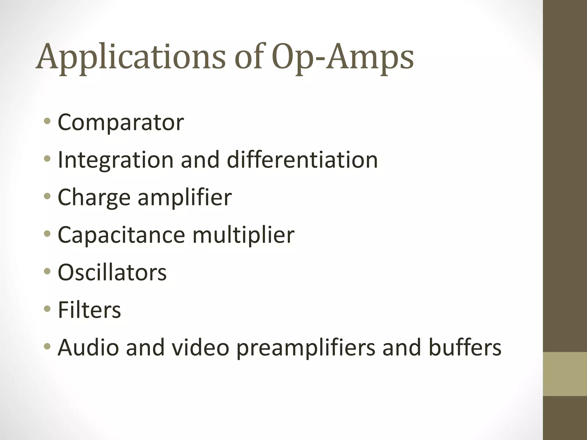 OP AMP Applications | PPTX