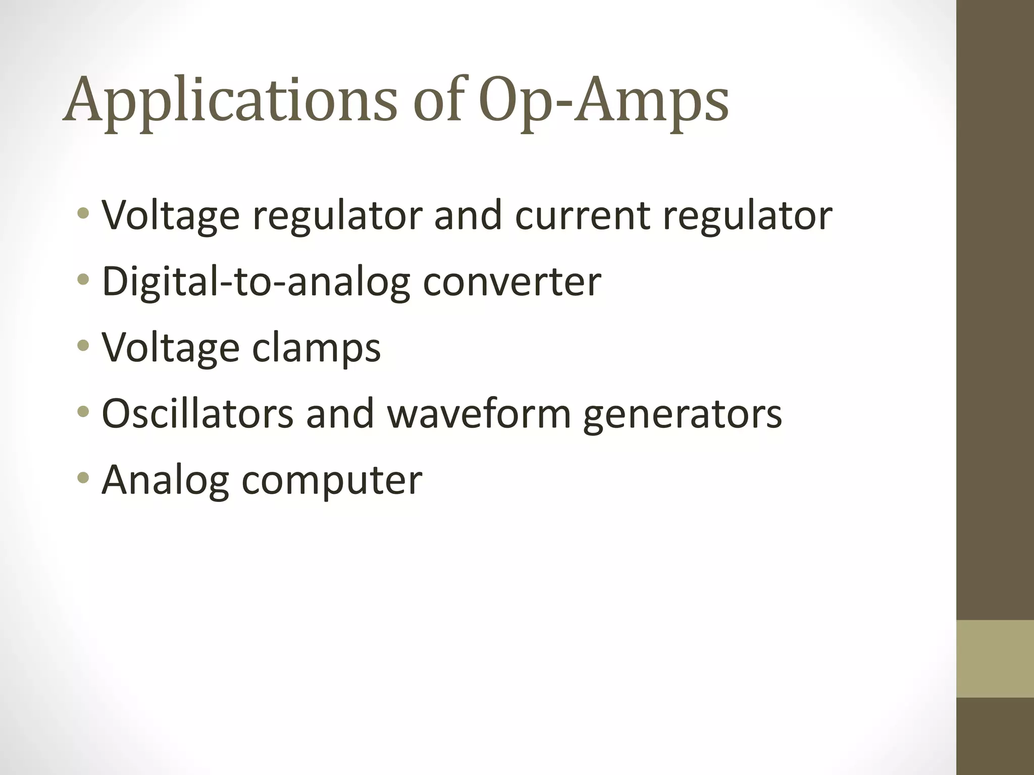 OP AMP Applications | PPTX