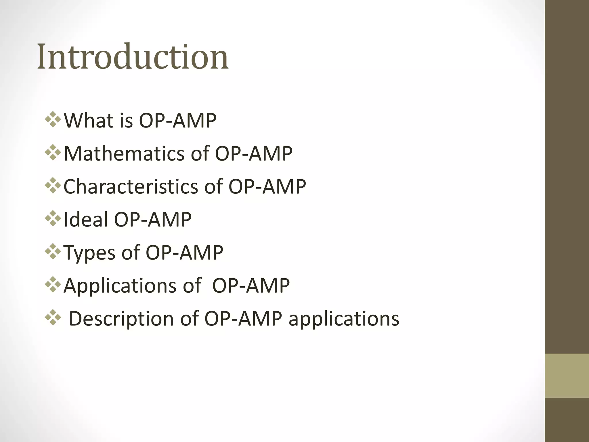 OP AMP Applications | PPTX