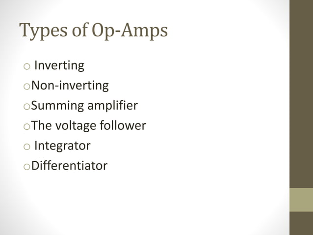 OP AMP Applications | PPTX