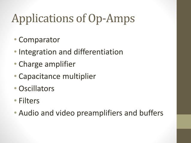OP AMP Applications | PPTX