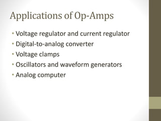 OP AMP Applications | PPTX