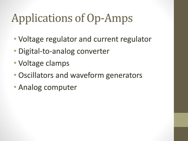 OP AMP Applications | PPTX