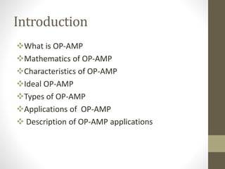 OP AMP Applications | PPTX