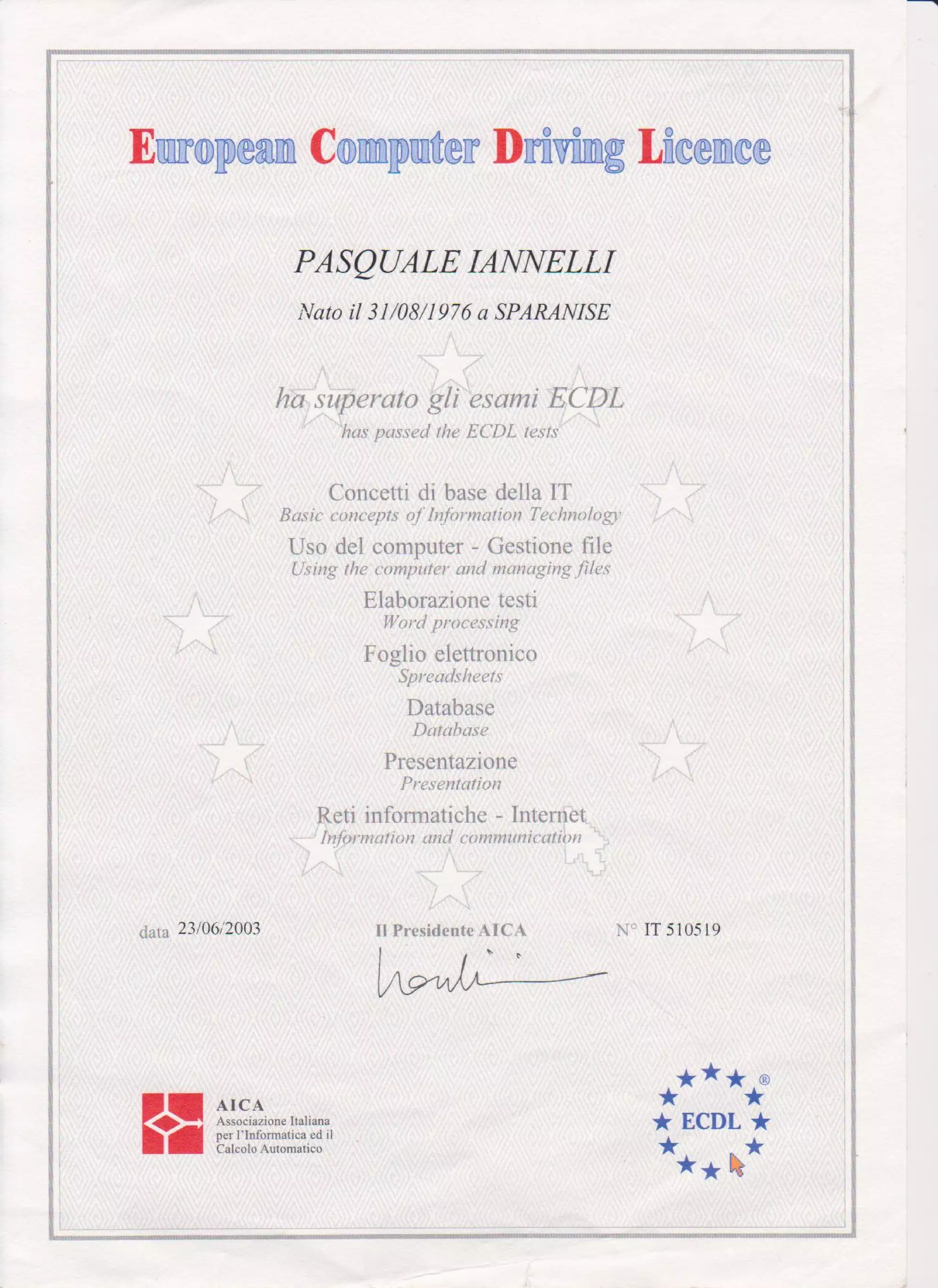 Ecdl European Computer Driving Licence | PDF