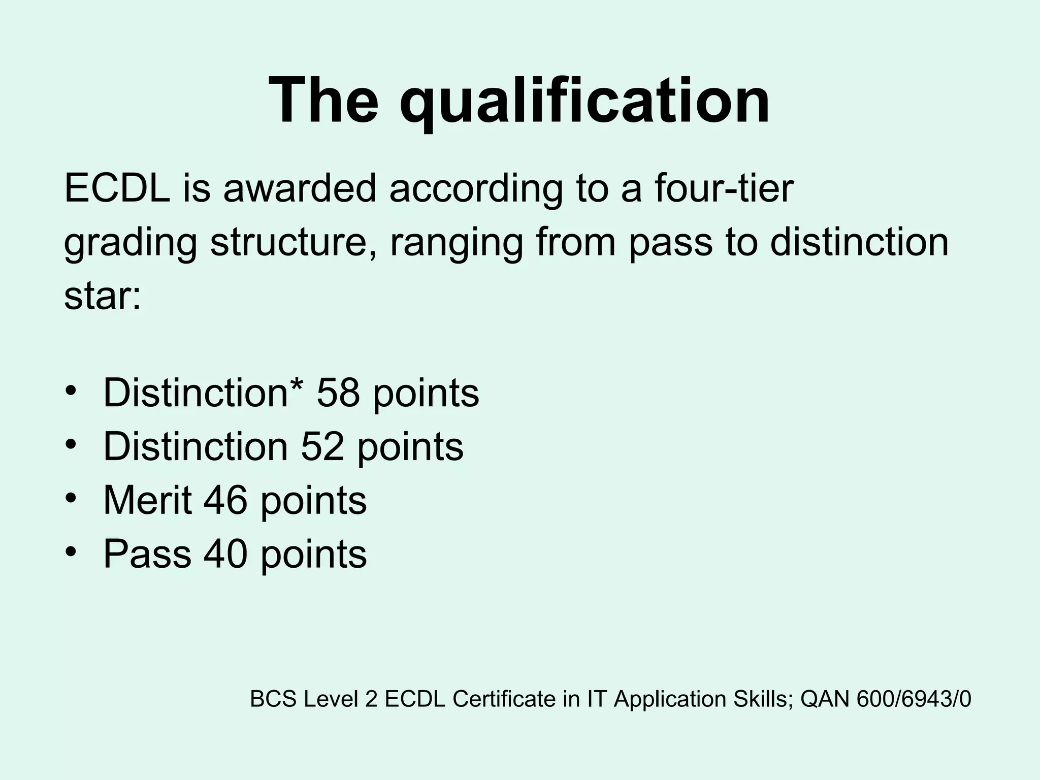 ECDL Level 2 - Introduction for students | PPT