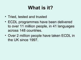 ECDL Level 2 - Introduction for students | PPT