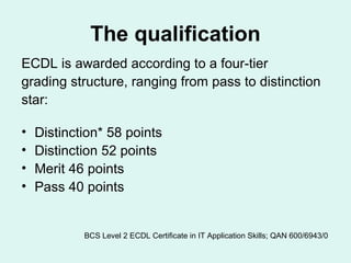 ECDL Level 2 - Introduction for students | PPT
