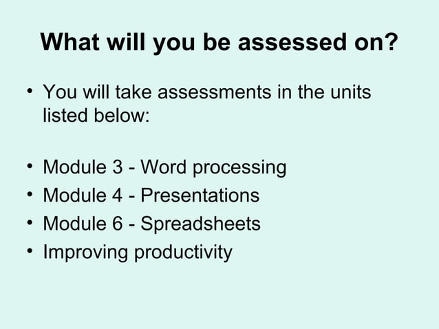 ECDL Level 2 - Introduction for students | PPT