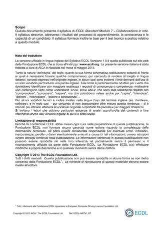 Ecdl syllabus-m7-online-collaboration | PDF | Computing | Technology ...