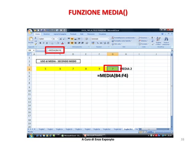 EXCEL - FUNZIONI | PPT