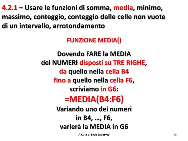 EXCEL - FUNZIONI | PPT