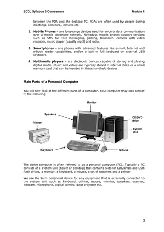 Ecdl v5 module 1 print | PDF | Internet | Computing