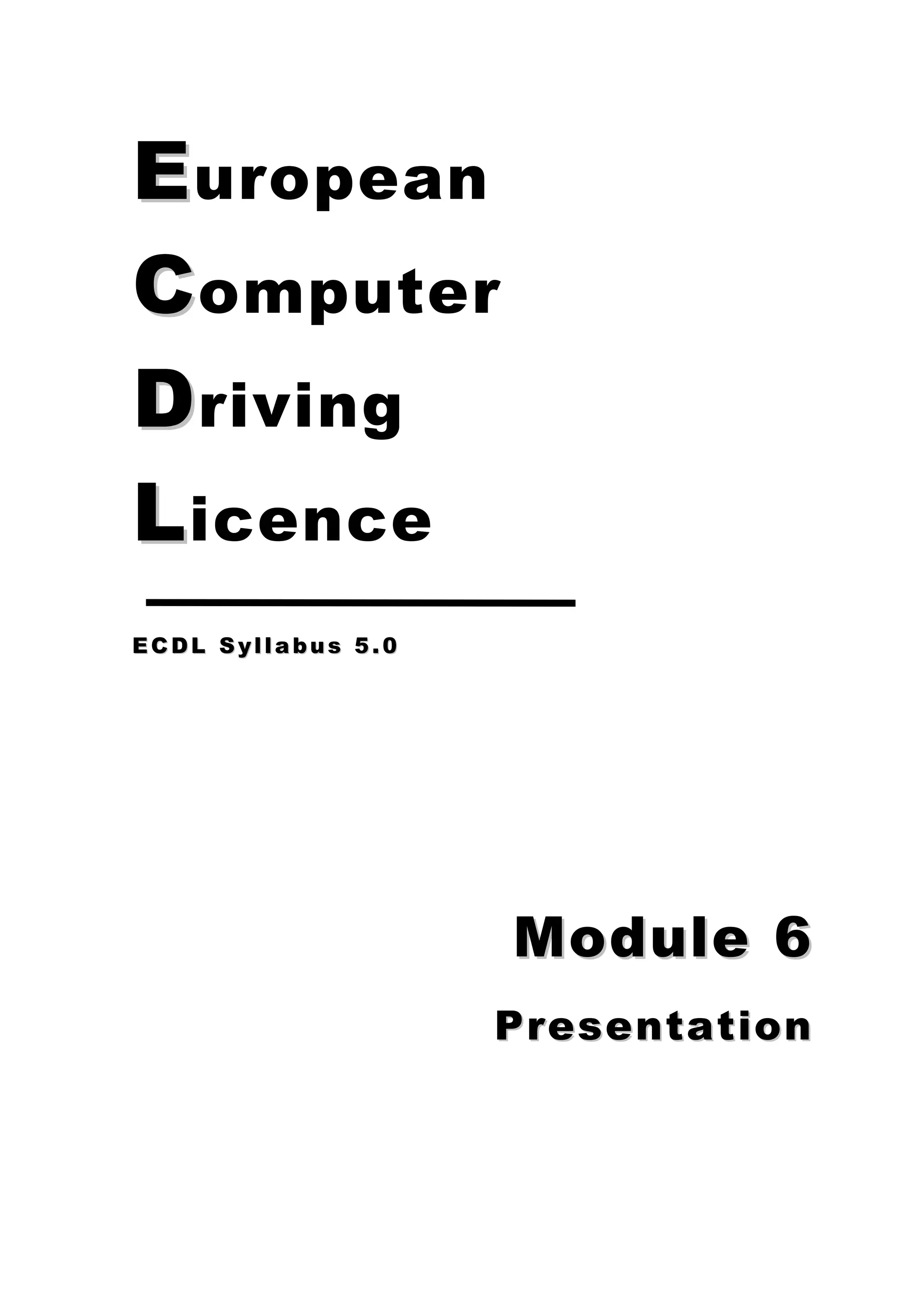 Ecdl v5 module 6 print | PDF