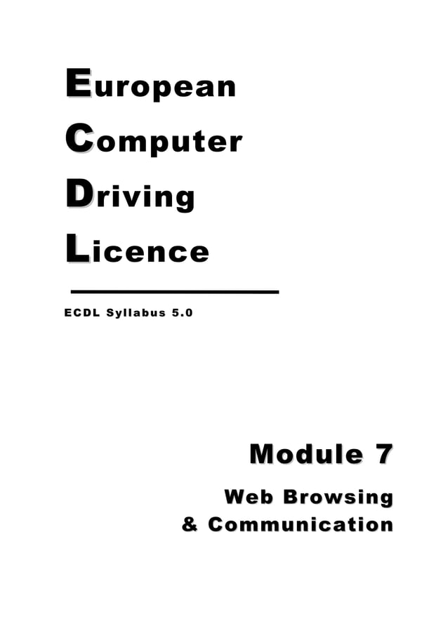 Ecdl v5 module 7 print | PDF