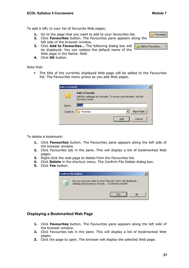 Ecdl v5 module 7 print | PDF
