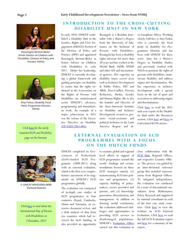UNICEF ECD newsletter (disability) | PDF