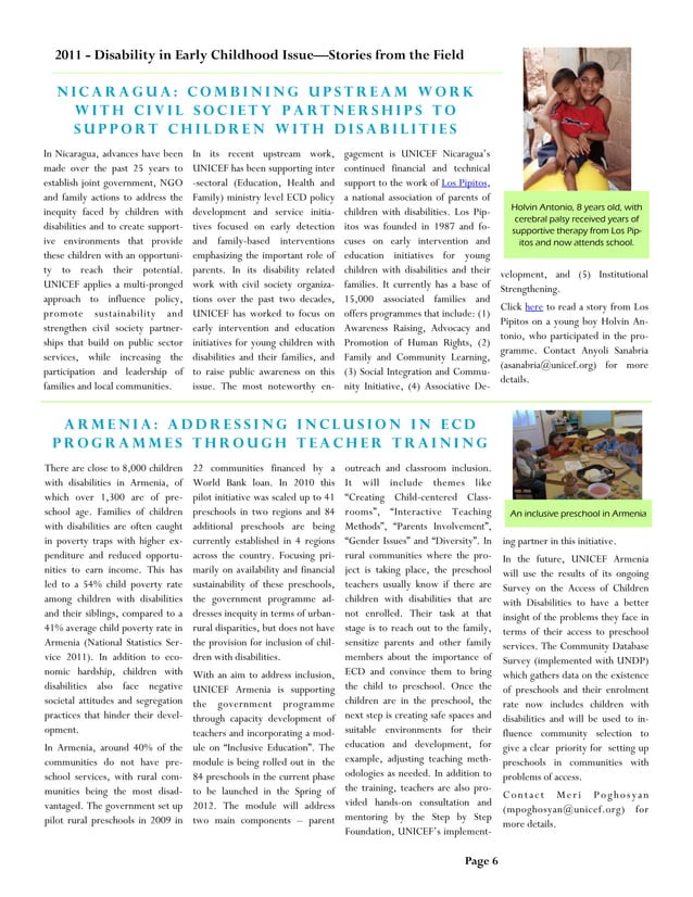 UNICEF ECD newsletter (disability) | PDF