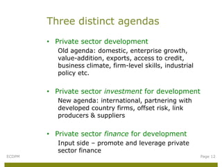 ECDPM Economic Transformation and the role of the Private Sector | PPT
