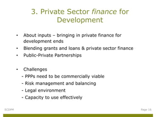 ECDPM Economic Transformation and the role of the Private Sector | PPT