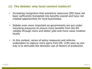 Extractives, local Content Policies and Industrial Development | PPTX