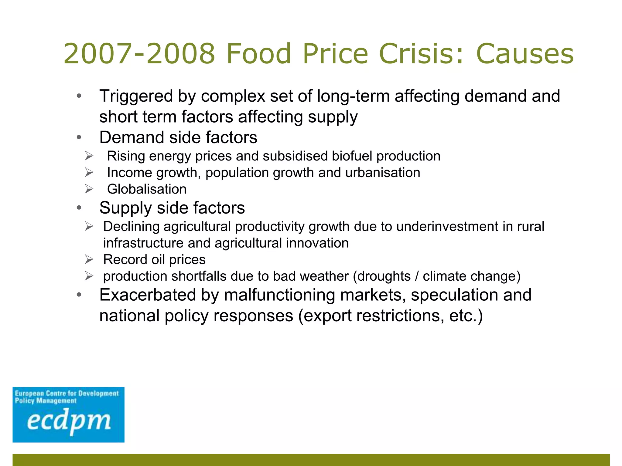 Food Insecurity and How to Address it | PPTX