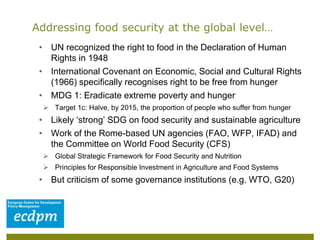 Food Insecurity and How to Address it | PPTX