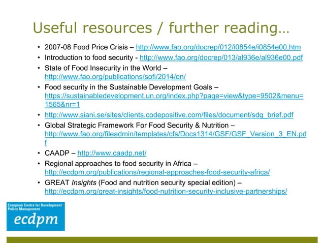 Food Insecurity and How to Address it | PPTX | Agriculture | Industries