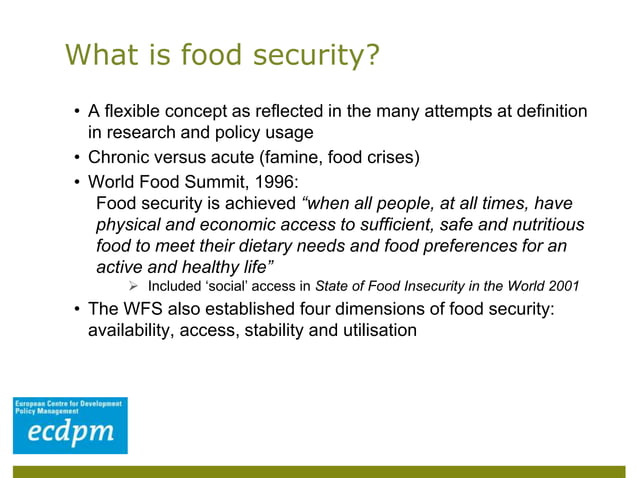 Food Insecurity and How to Address it | PPTX | Agriculture | Industries