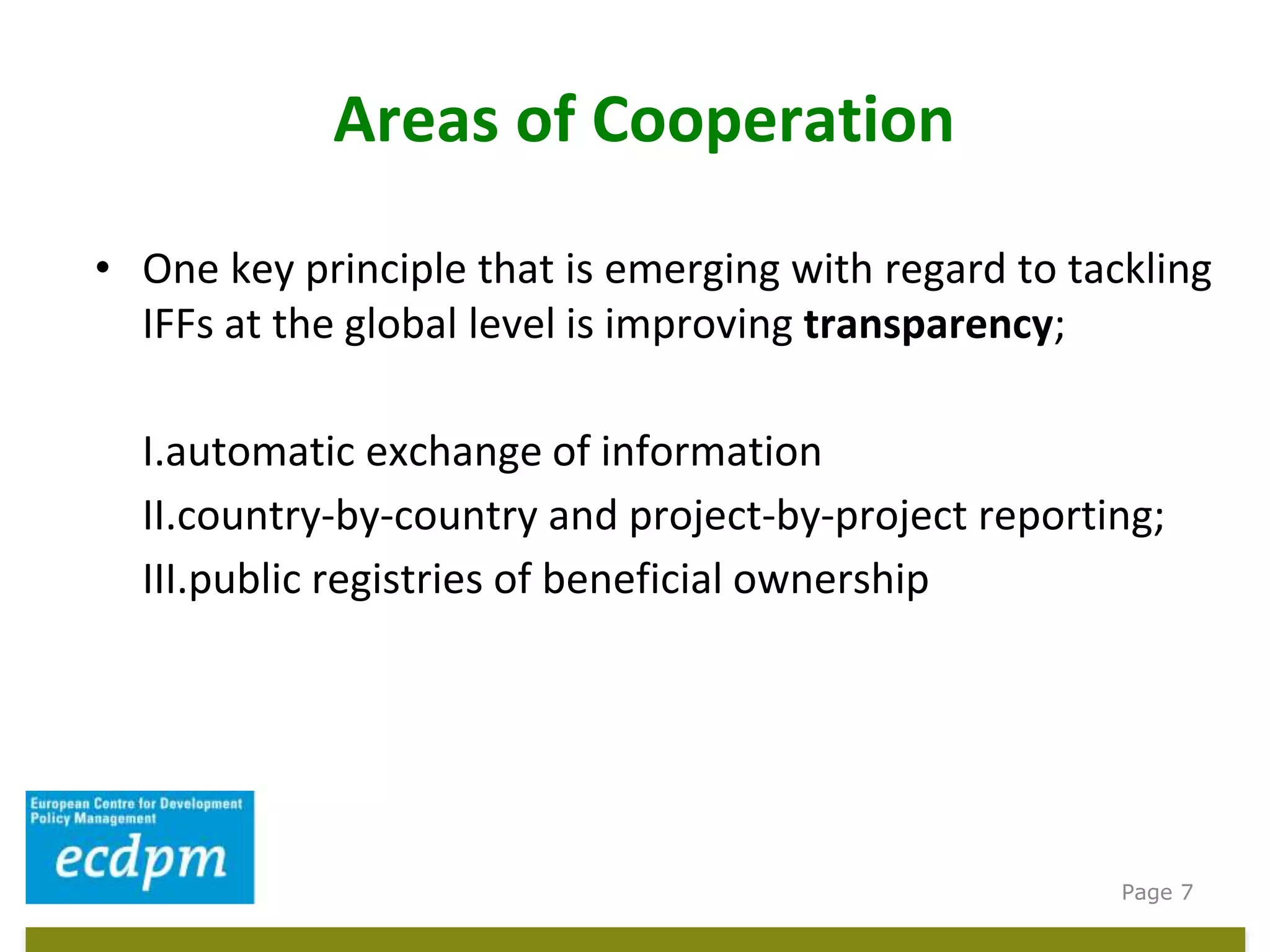 Tax, Good governance and the problem of illicit financial flows from ...