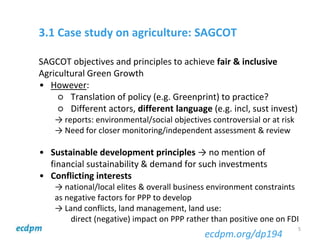 Principles for public-private partnerships – towards sustainability ...