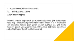 Ecdsa i̇mza algoritması | PPTX
