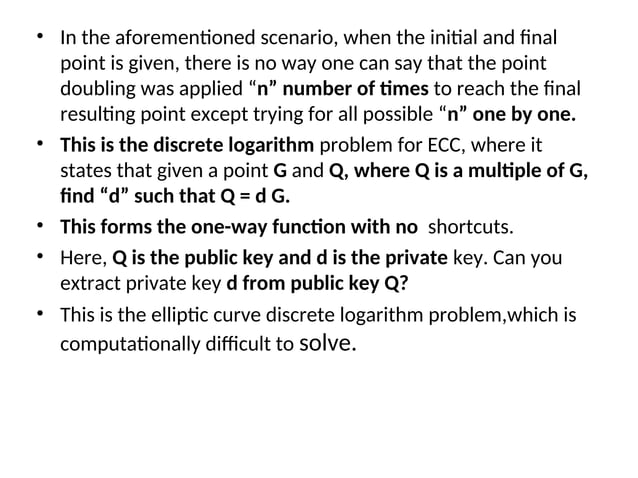 Elliptic Curve Digital Signature Algorithm Ecdsa Ppt