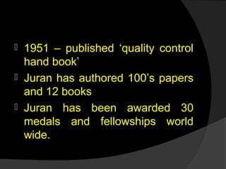 TQM - JURAN CONTRIBUTION | PPT