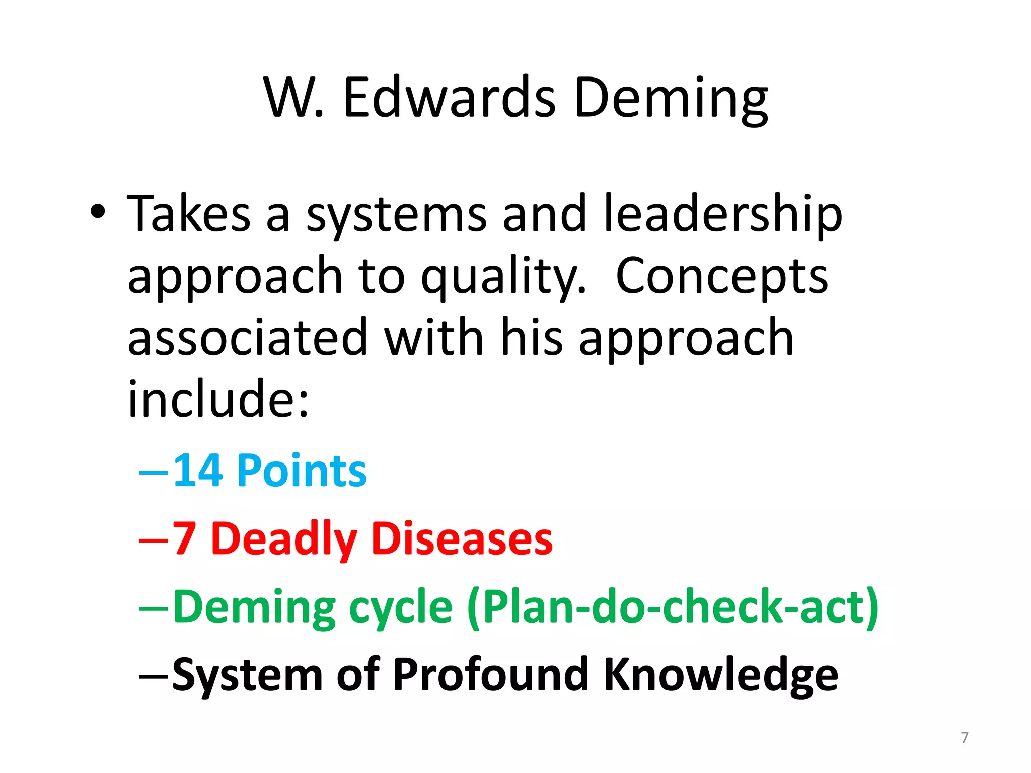TQM - DEMING CONTRIBUTION | PPTX
