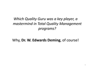 TQM - DEMING CONTRIBUTION | PPTX