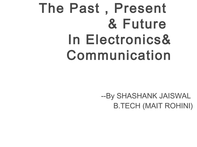Electronics and communication | ODP