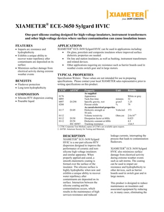ECE-3650 Sylgard HVIC from Project Sales Corp | PDF