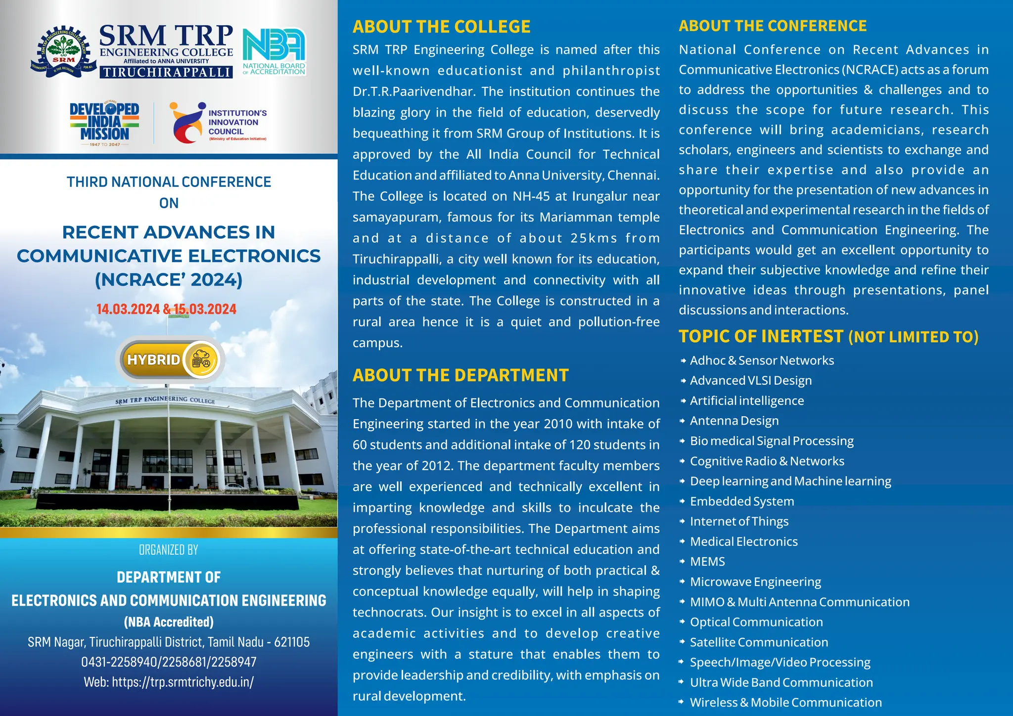 ECE- conference broucher - national level | PDF