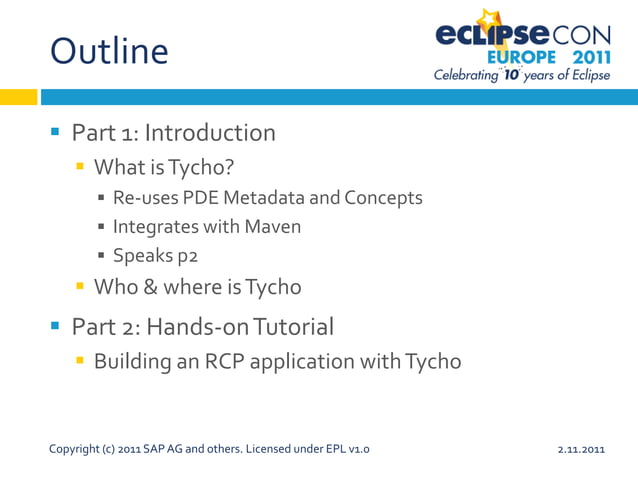 Building Eclipse Plugins and RCP applications with Tycho | PPT