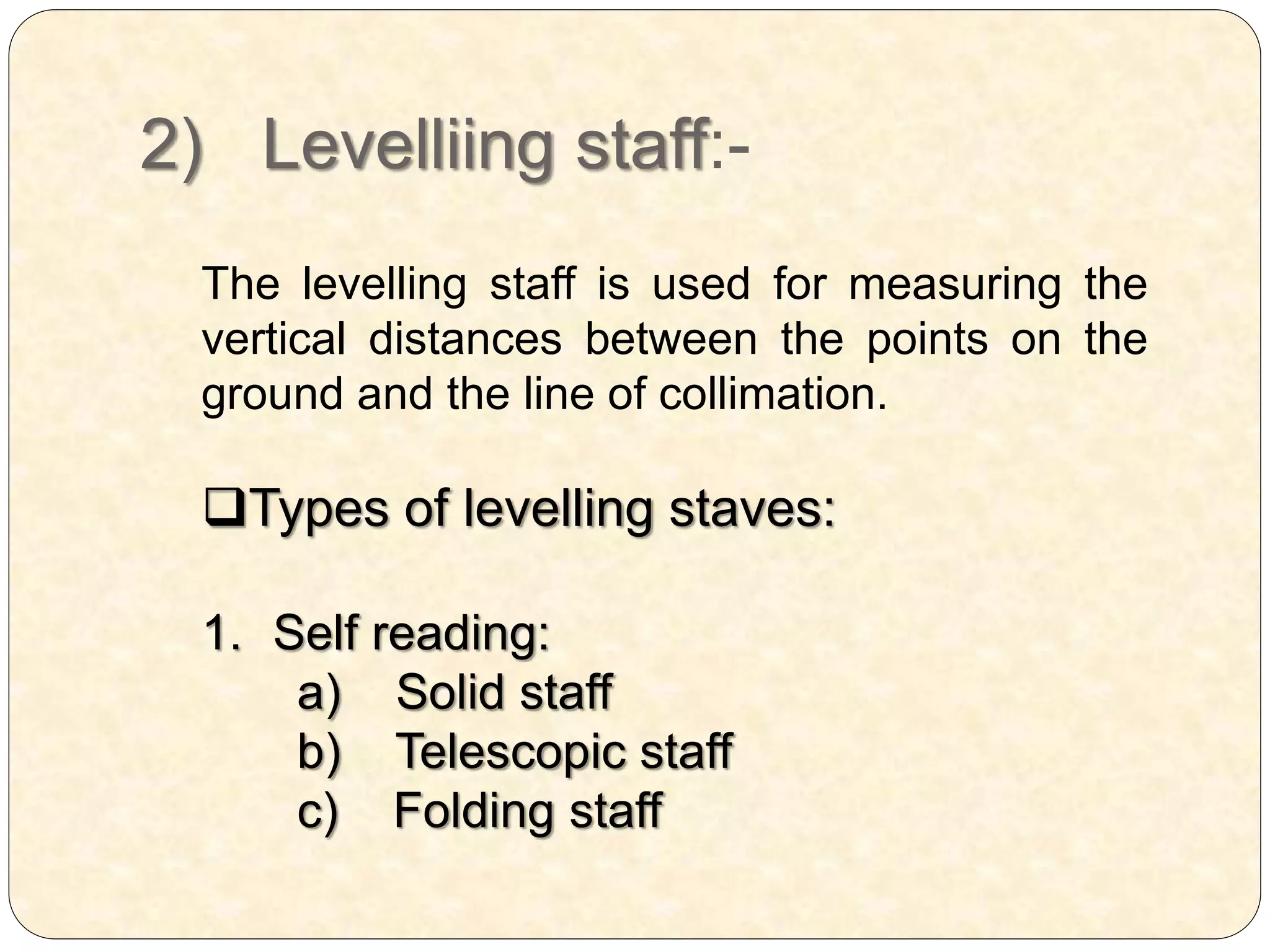 instruments of levelling | PPTX
