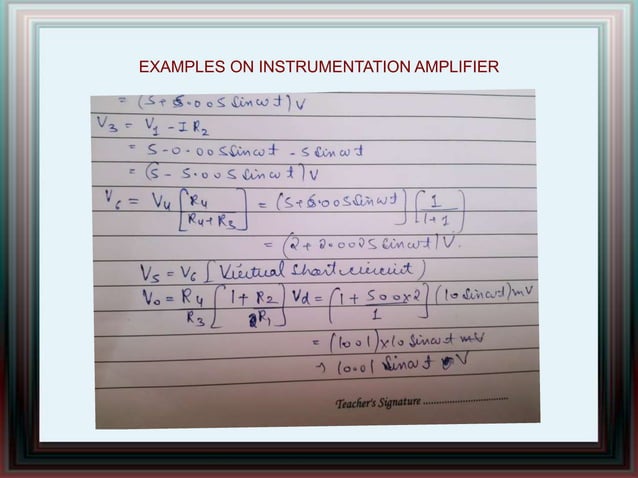 OPERATIONAL AMPLIFIERS, DIFFERENTIAL, NON-INVERTING AND INSTRUMENTATIONAL AMPLIFIERS WITH THEORY ...