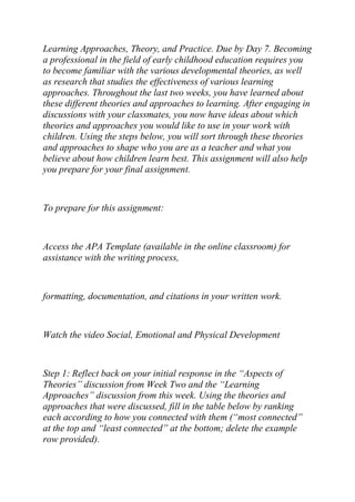 Ece 101 Education Specialist-snaptutorial.com