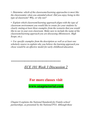 Ece 101 Education Redefined - snaptutorial.com