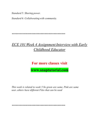 Ece 101 Education Redefined - snaptutorial.com